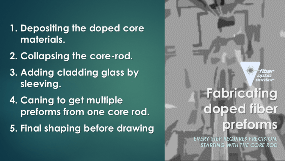 Fabricating Doped Fiber Preforms - Fiber Optic Center